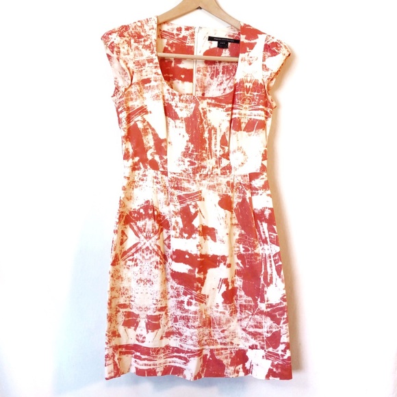 French Connection | Dresses | French Connection Orange And White Linen ...